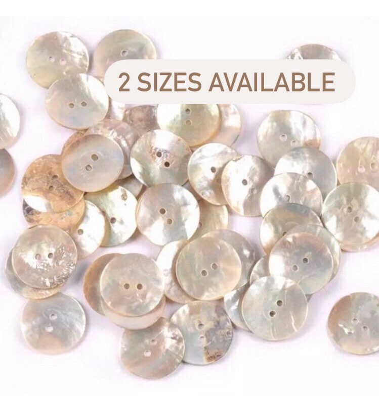 REAL MOTHER of PEARL Buttons 10mm/ 15mm Shell Buttons Free - Etsy UK