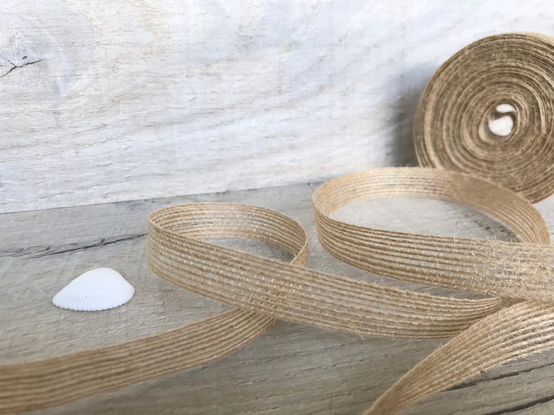 2cm Natural Hemp Ribbon Biodegradable, Burlap, Jute Compostable FREE UK ...