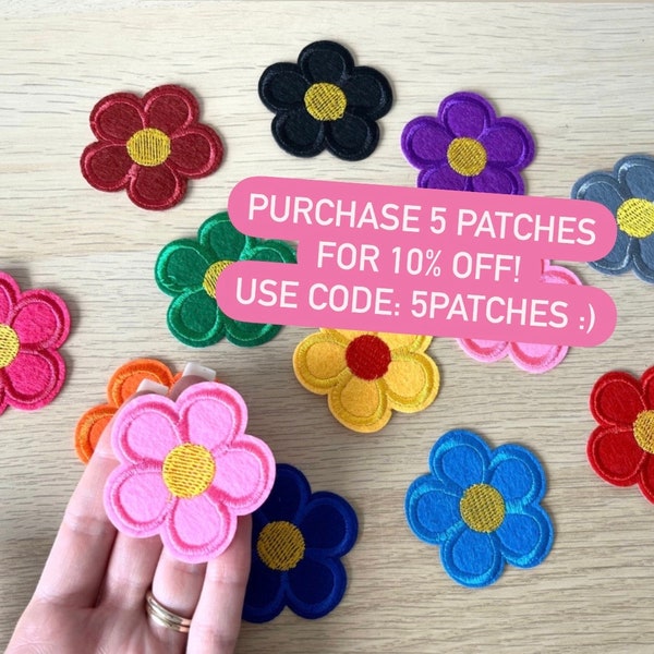 Daisy Iron on Patch - Etsy