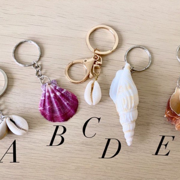 Sea Shell Keychain - Etsy
