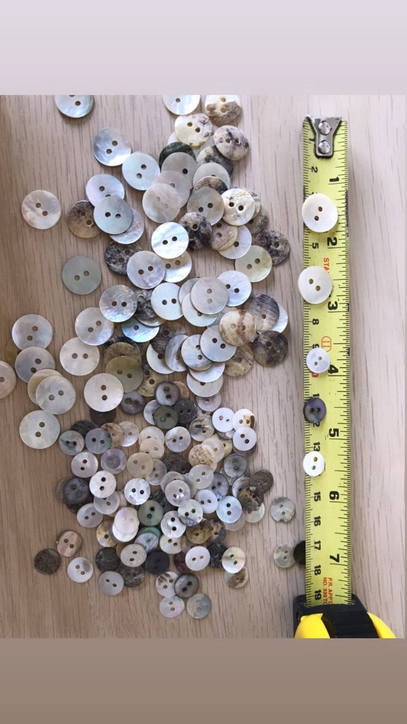 REAL MOTHER of PEARL Buttons 10mm/ 15mm Shell Buttons Free - Etsy