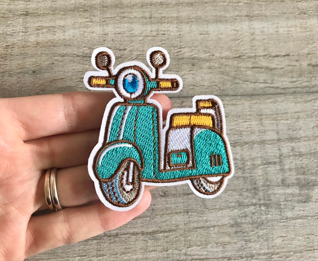 Scooter Iron-on Patch, Motor Scooter Ride Badge, Moped Decorative Patch ...
