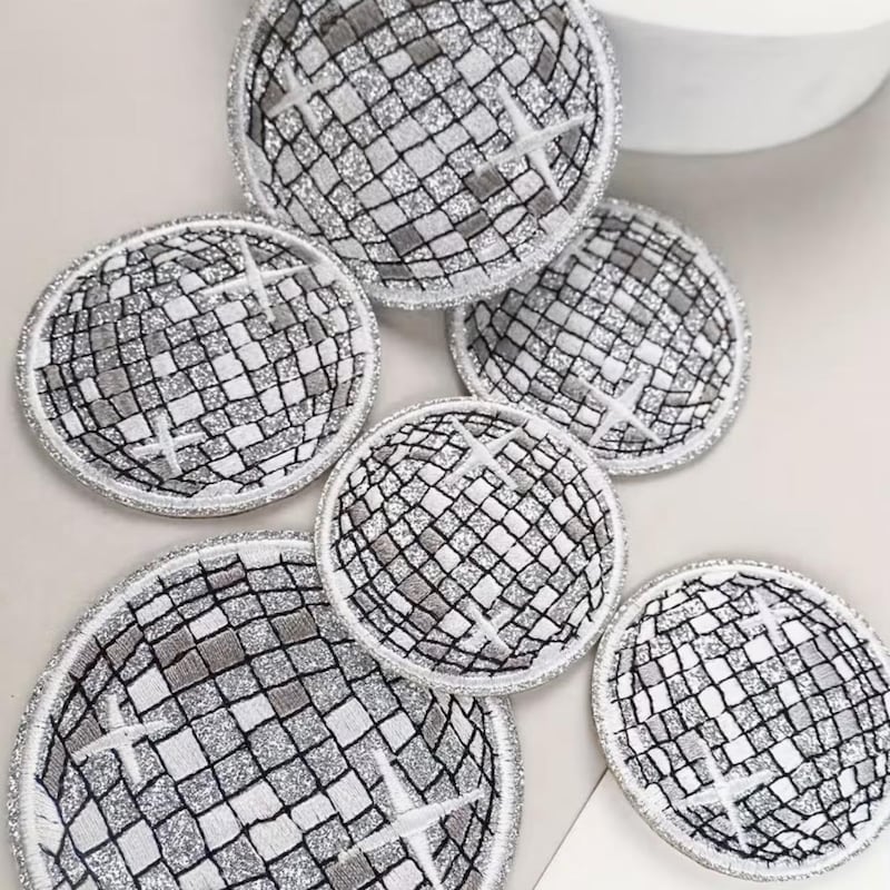 Disco Ball Iron Patch - Etsy UK