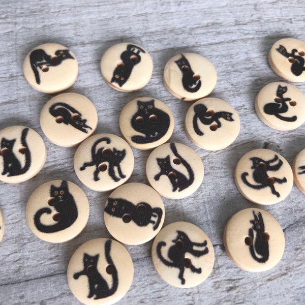 Cat Buttons - Etsy