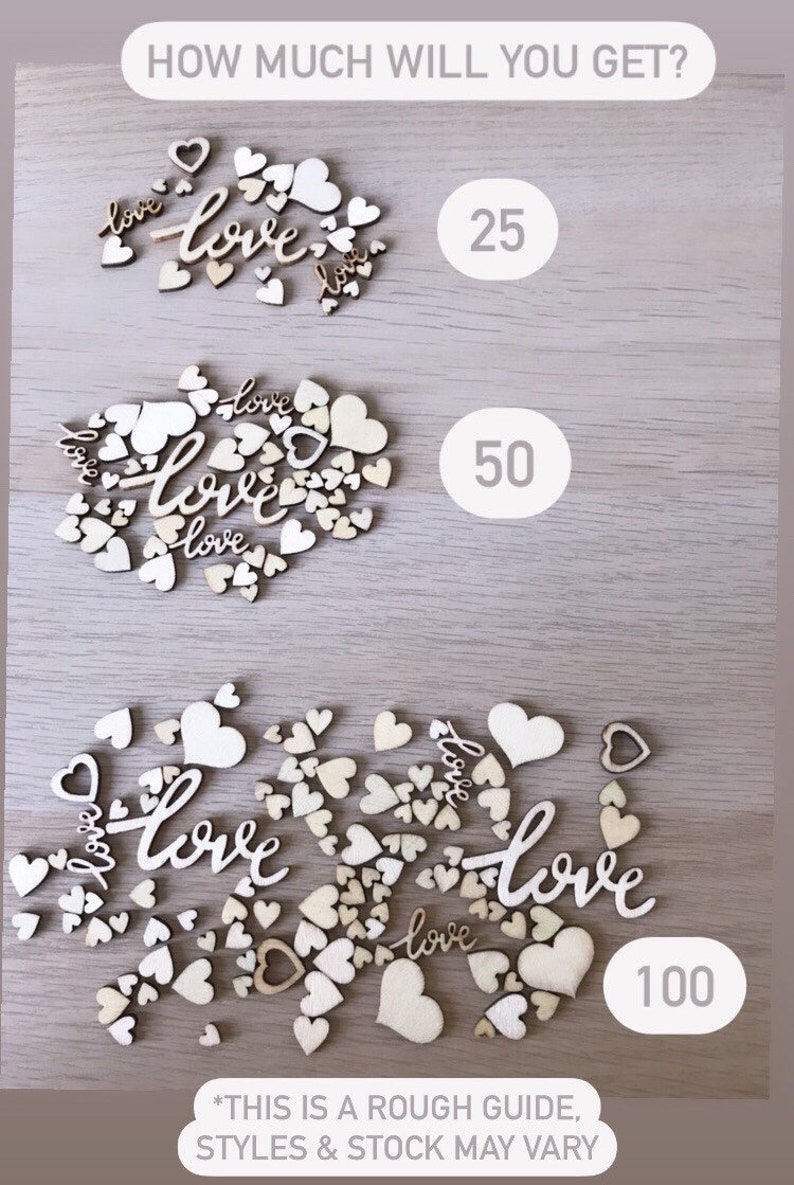 Wooden Confetti Mix Rustic Wedding Table Scatter Decoration - Etsy