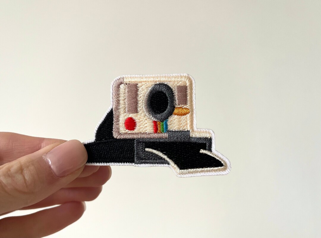 Retro Polaroid Camera Iron on Patch || Photography Embroidered Patch ...