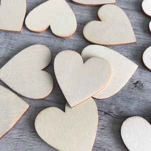 4cm Wooden Love Hearts for Wedding Guest Book || Large Hearts || Laser ...