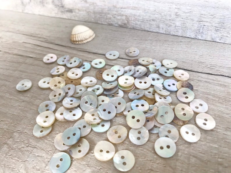 REAL MOTHER of PEARL Buttons 10mm/ 15mm Shell Buttons Free - Etsy