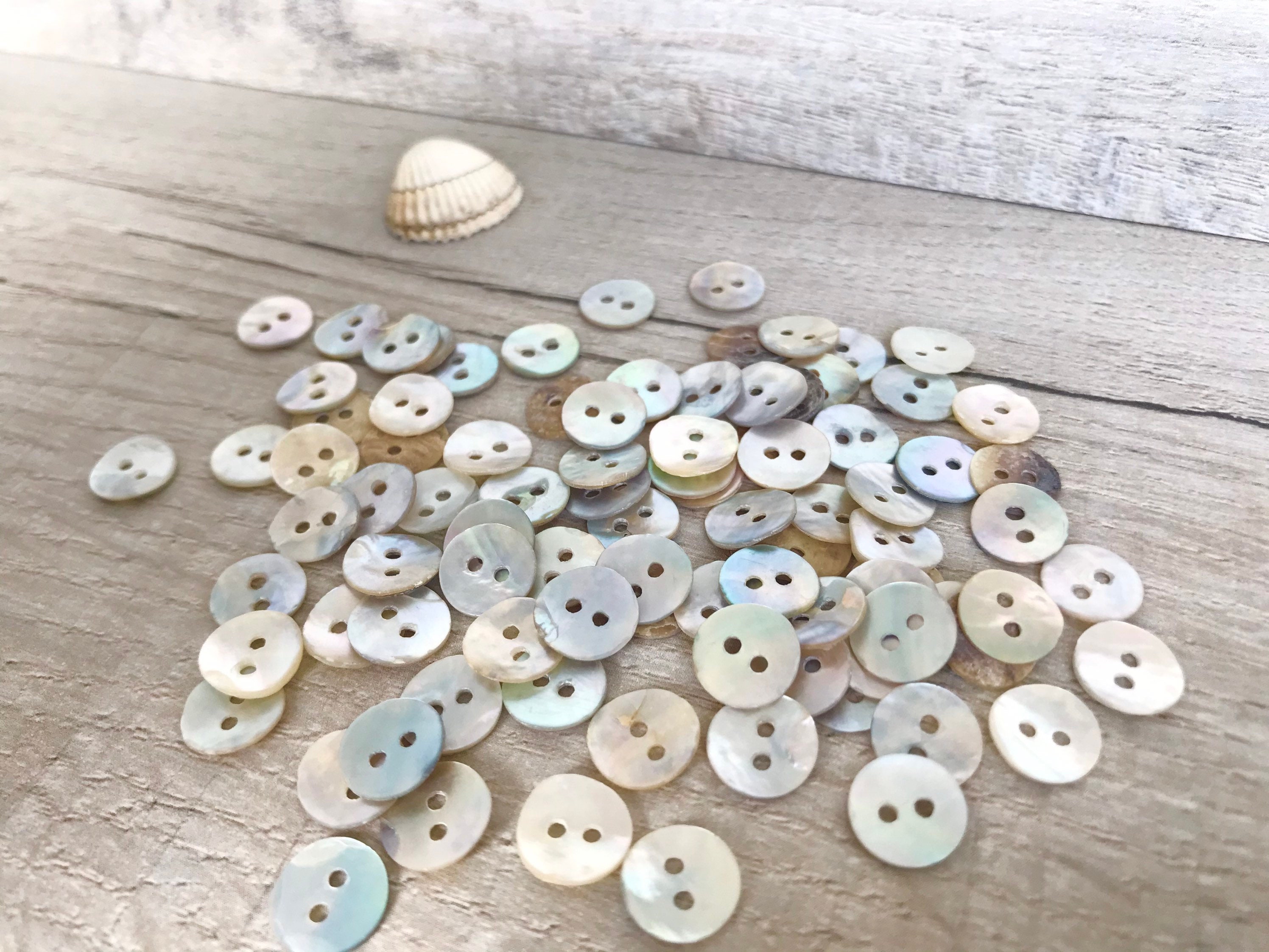 REAL MOTHER of PEARL Buttons 10mm/ 15mm Shell Buttons Free - Etsy UK