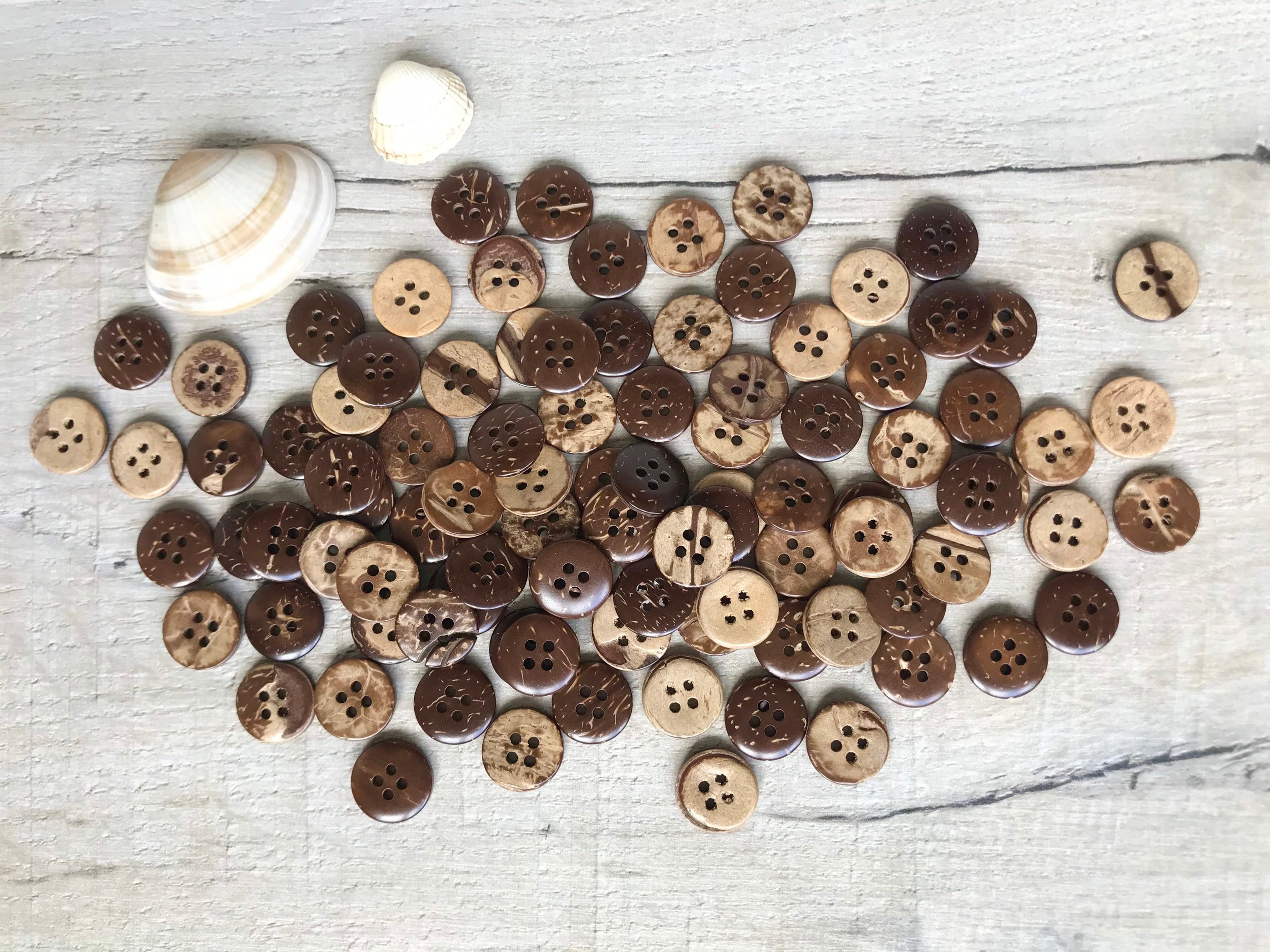 Coconut Shell Buttons. Fun, Quirky & Eco Friendly. || Natural Arts and ...