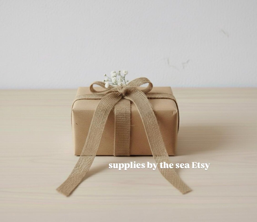 2cm Biodegradable Jute Ribbon || Burlap Hemp || Compostable || Natural ...