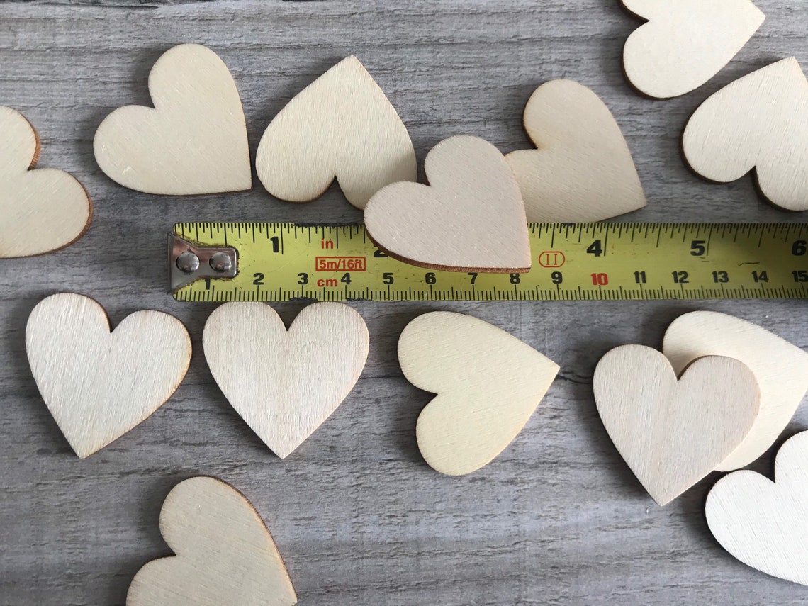 4cm Wooden Love Hearts for Wedding Guest Book Large Hearts - Etsy