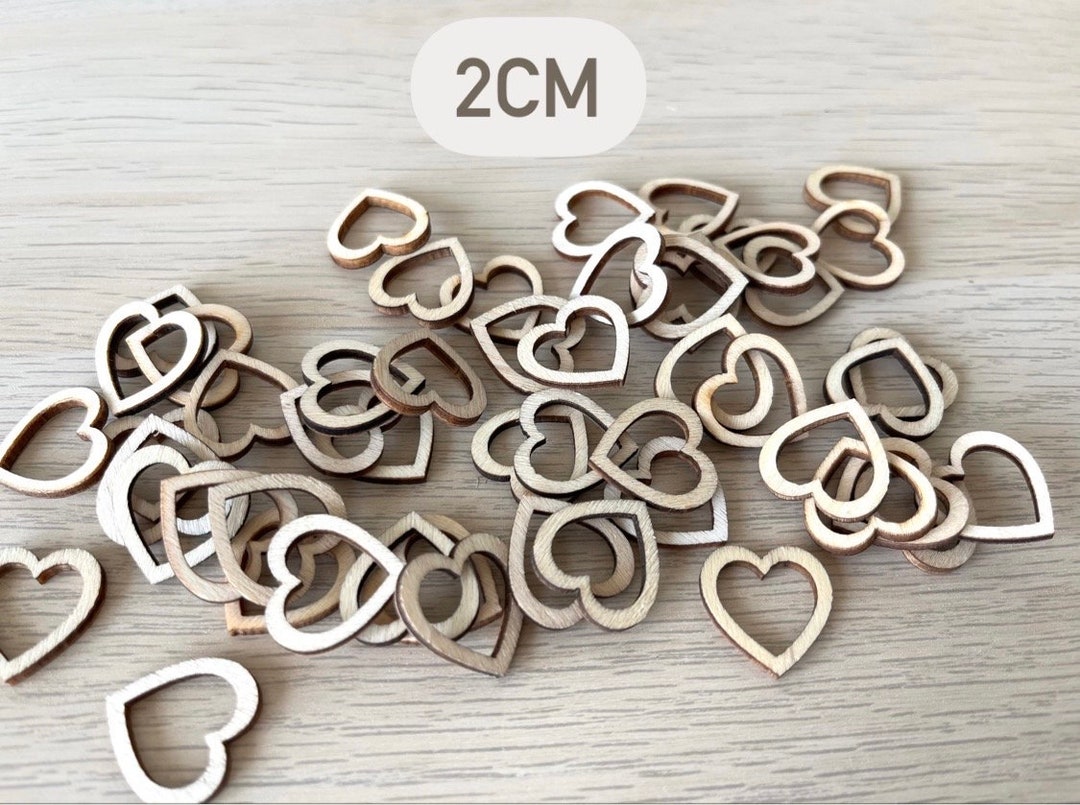2cm Wooden Love Heart Confetti | Table Confetti | Scatter Table ...