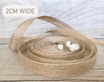 2cm Natural Hemp Ribbon || Biodegradable, Burlap, Jute || Compostable ...
