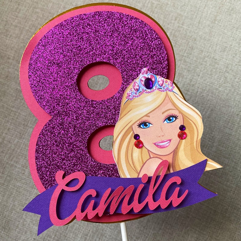 Barbie Birthday Cake Topper - Etsy