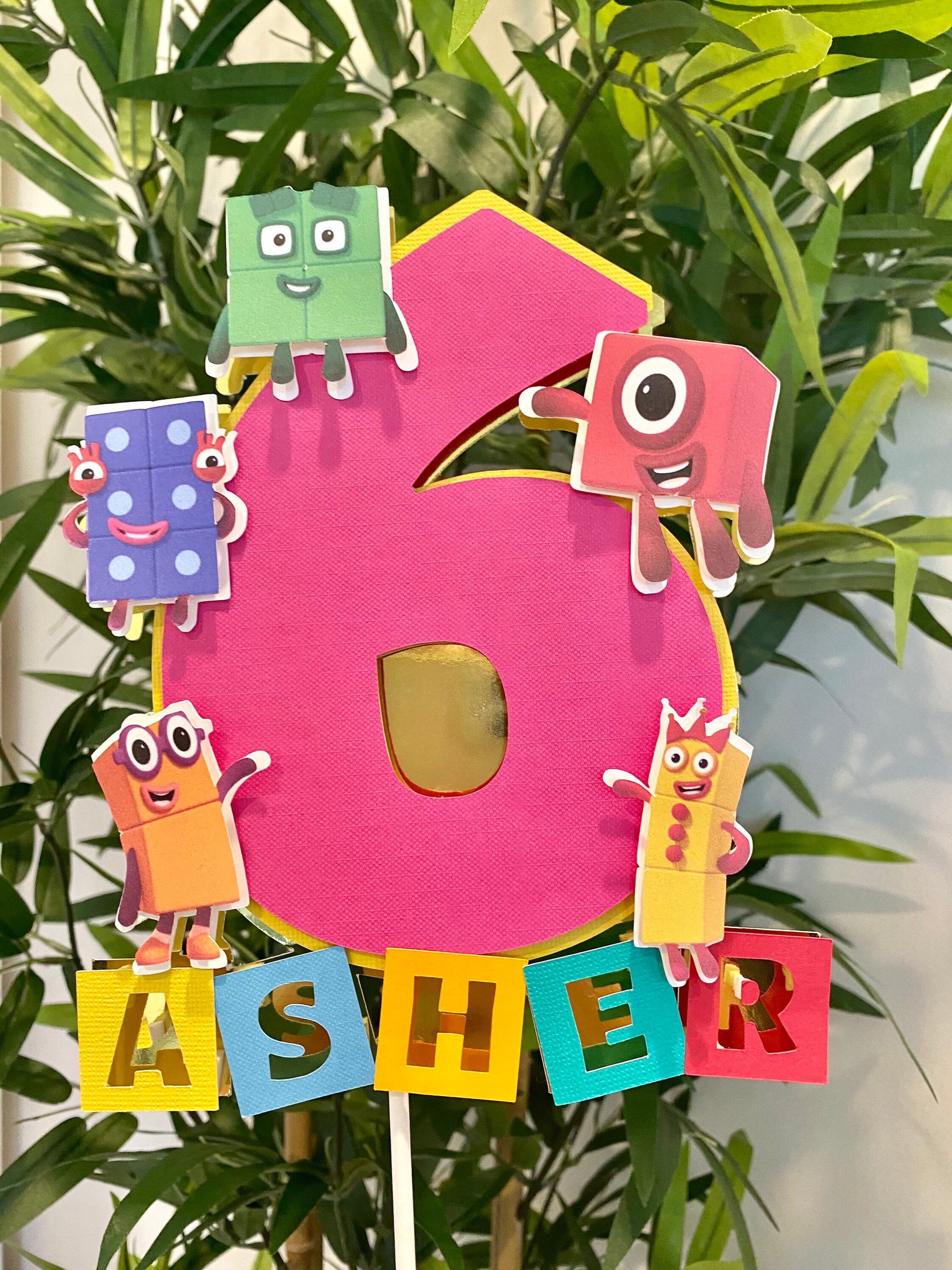 Number Blocks Cake Topper - Etsy UK