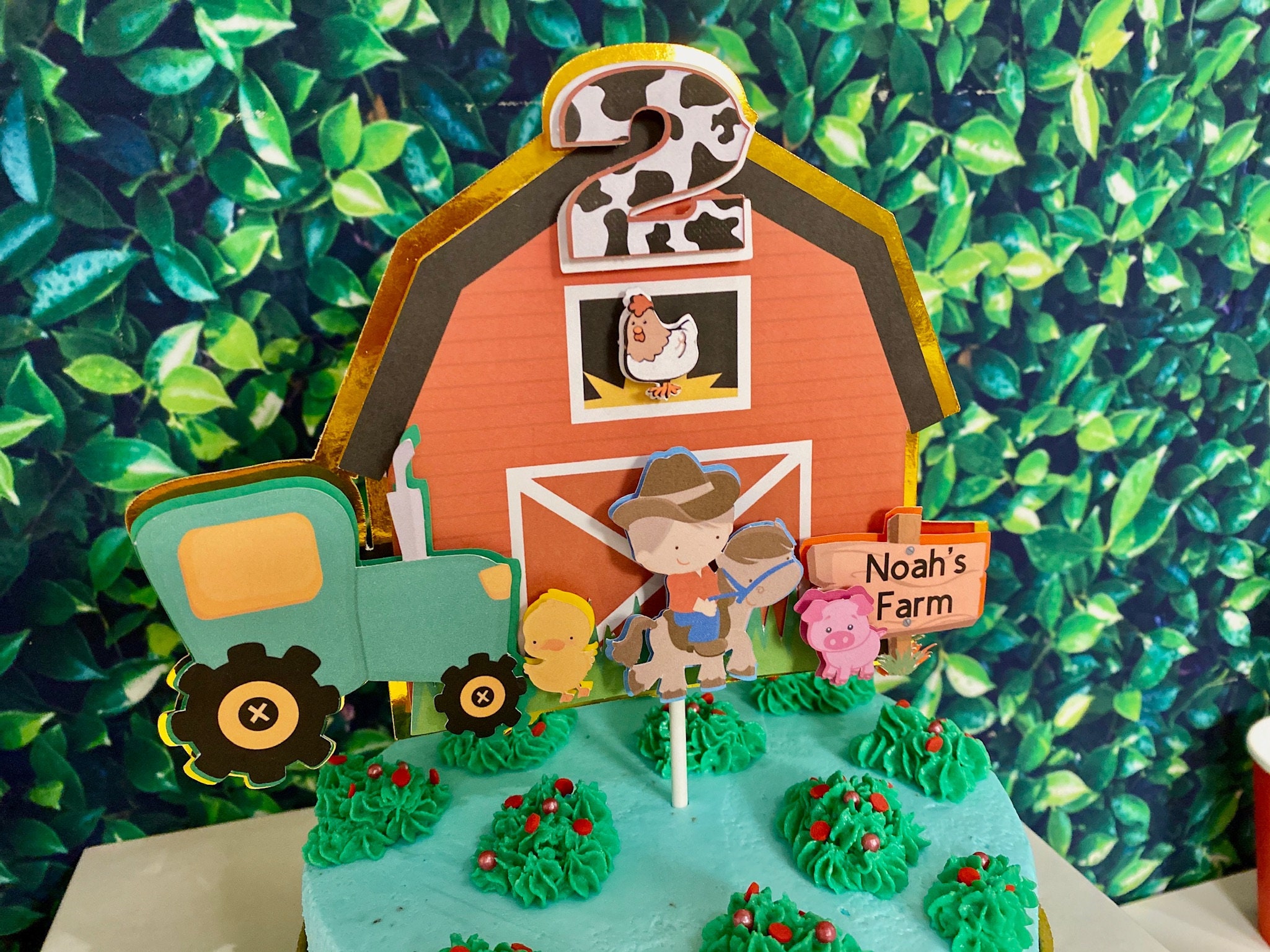 Farm Cake Topper | Etsy