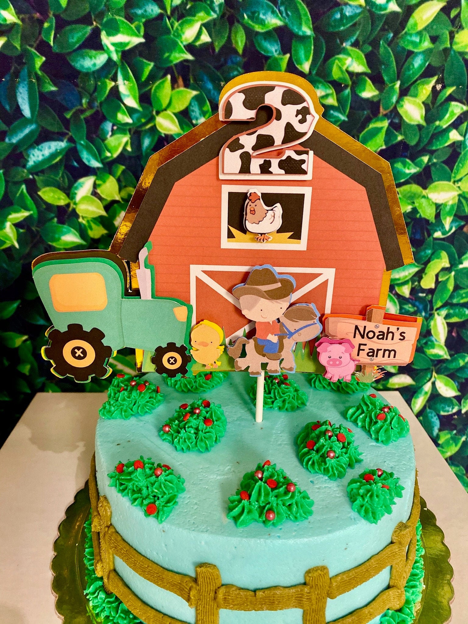 Farm Cake Topper | Etsy