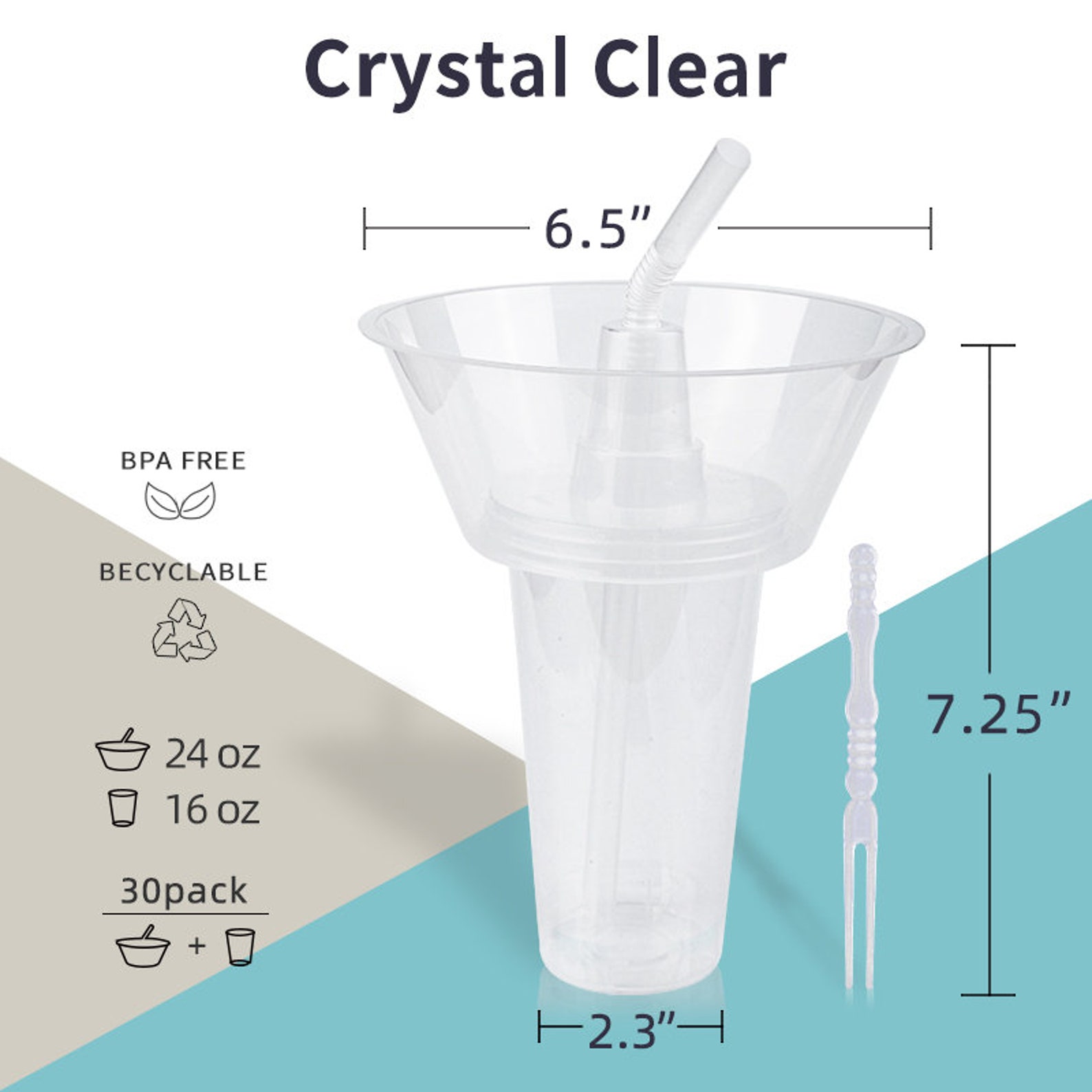 Disposable Snack and Drink Cup, Drink and Snack Cup in One, Stadium ...