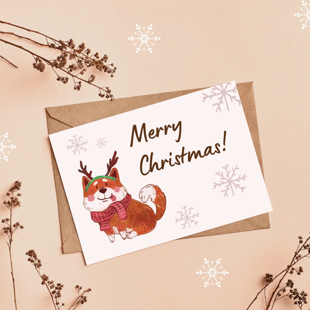Merry Christmas Digital Card | Christmas Wall Decor | Christmas ...