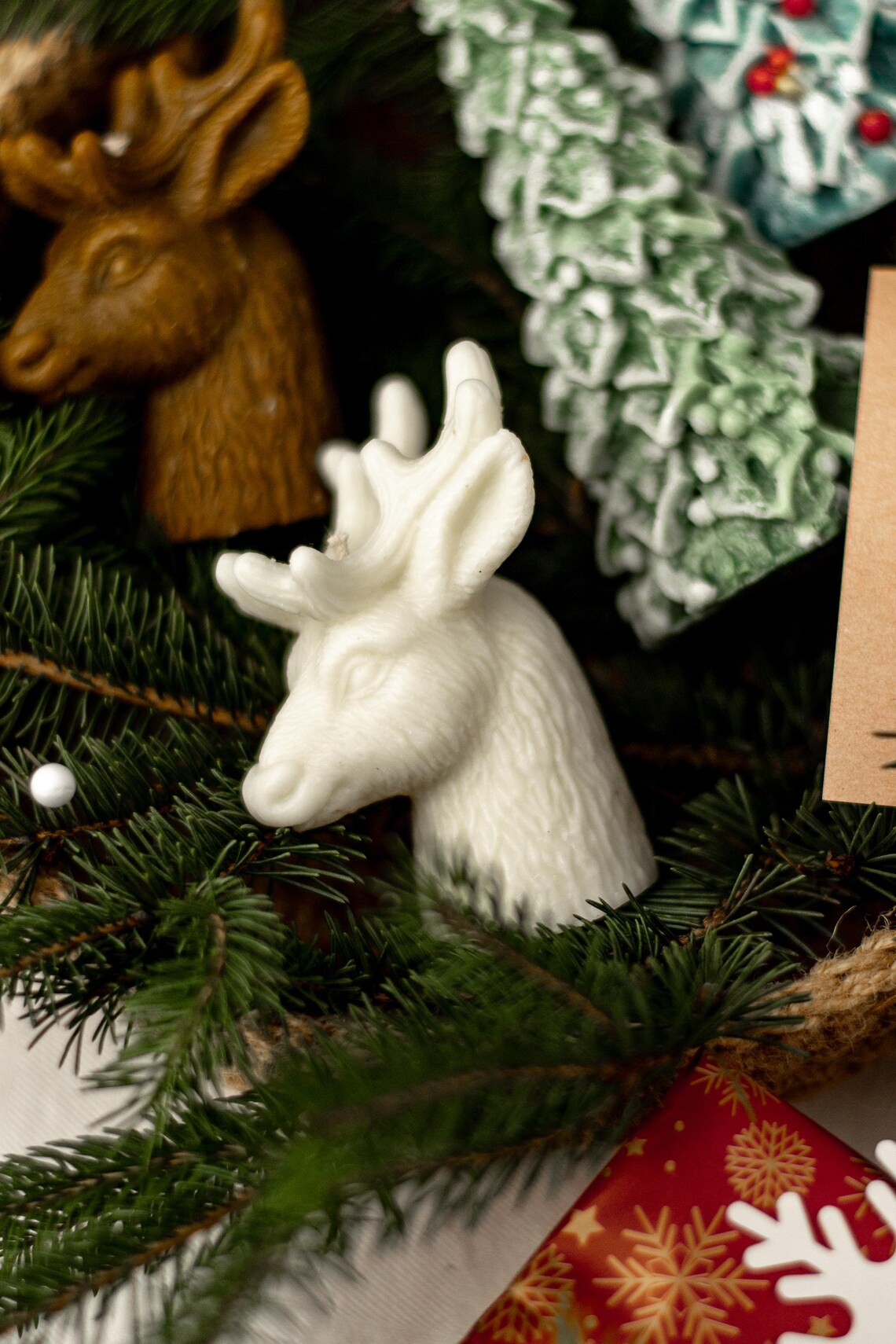 The Deer Christmas Candle - Deer Candle Home Decor - Craft Candle Deer ...