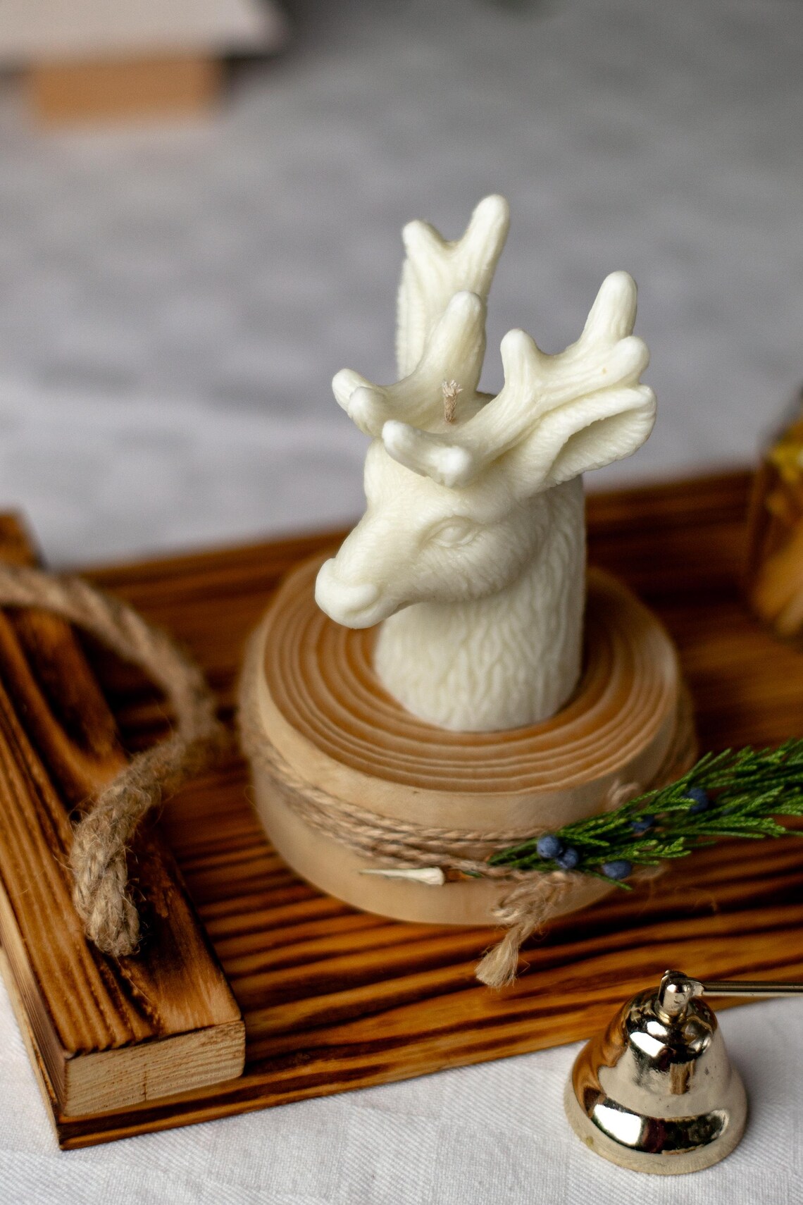 The Deer Christmas Candle - Deer Candle Home Decor - Craft Candle Deer ...