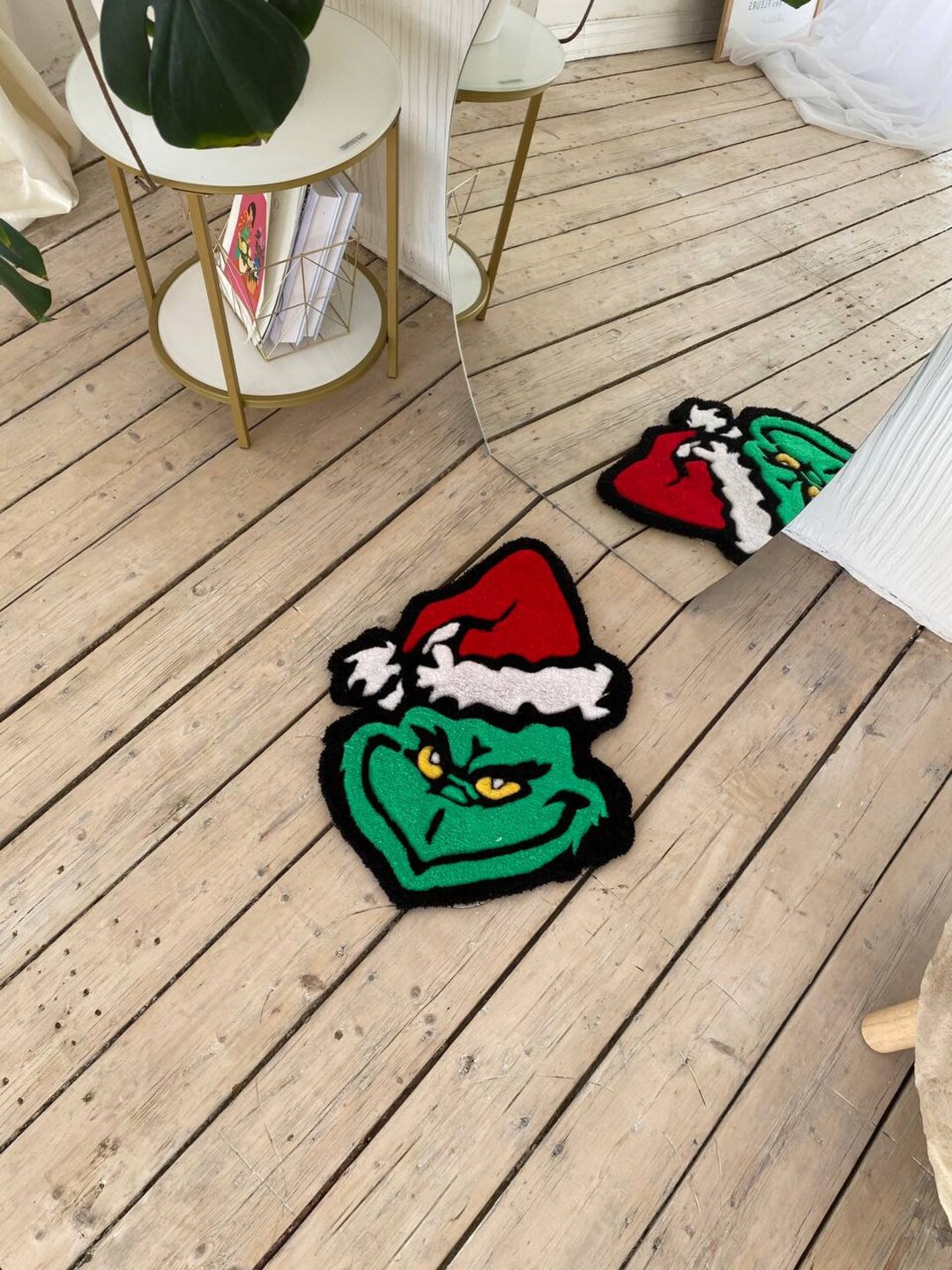 Free Shipping Christmas Green Rug Christmas Tufted Rug - Etsy