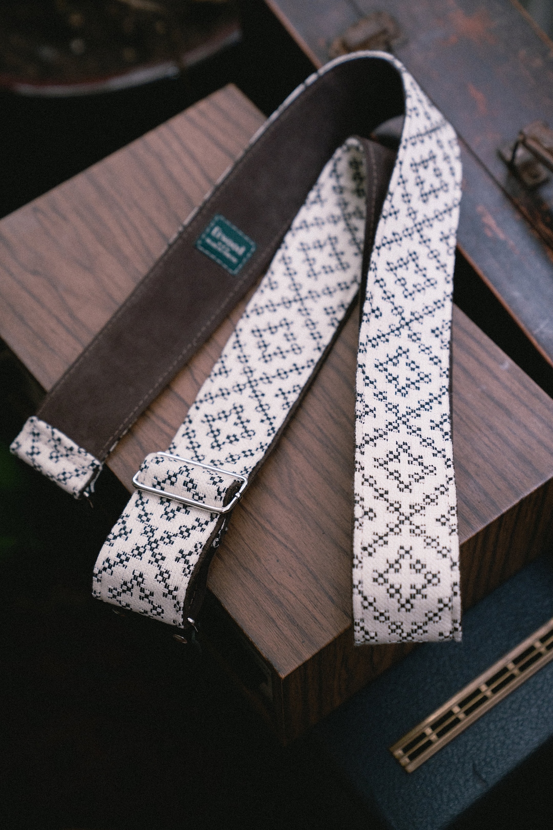 Vintage Guitar Strap / Handmade Guitar Strap, Geometric Woven Design ...