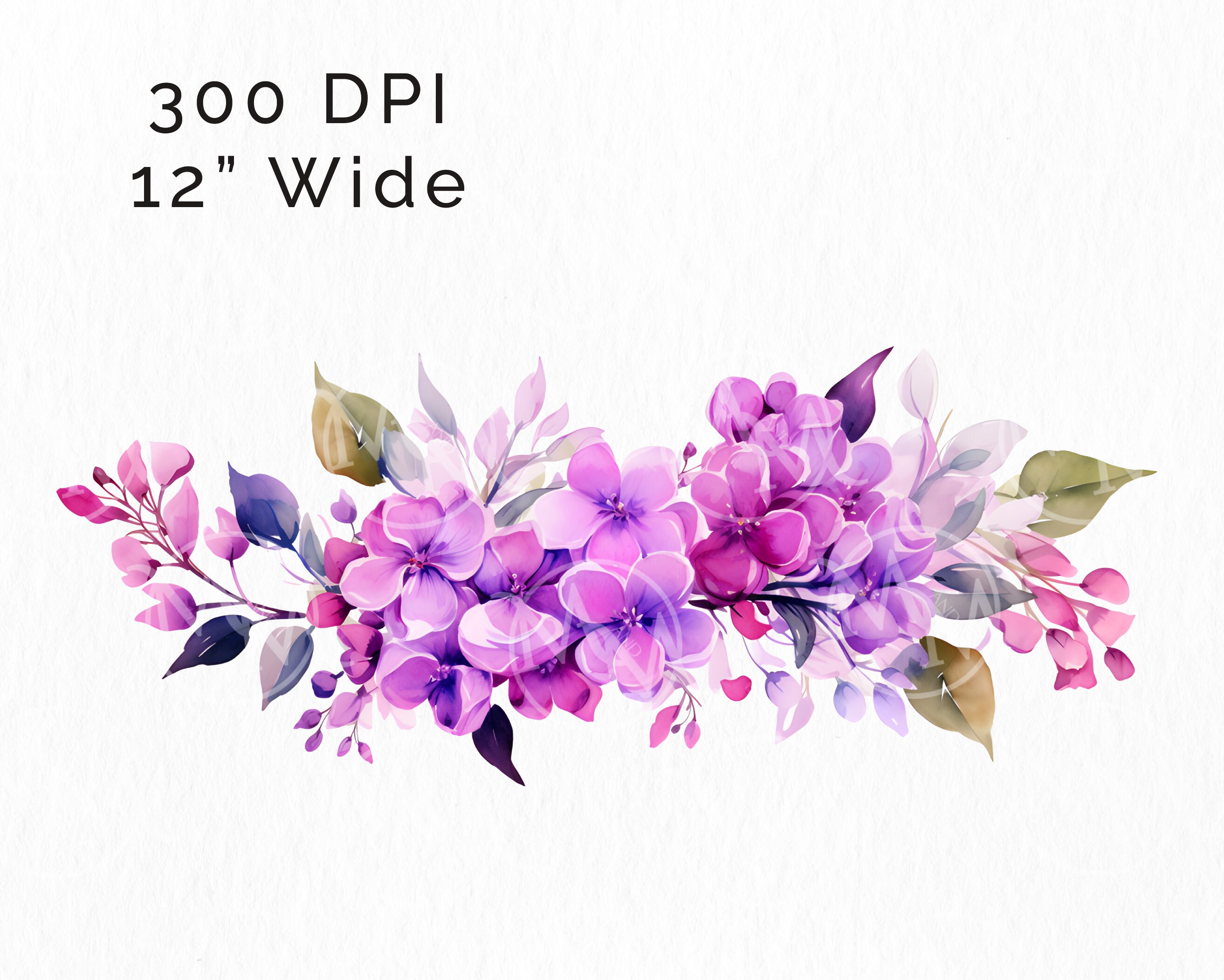 Bright Floral Border Transparent PNG File With Commercial Use - Etsy