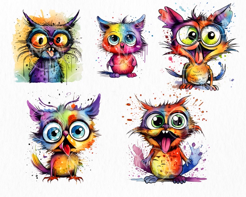 Personajes felinos clipart Archivos PNG con uso comercial Colorido Gato ...