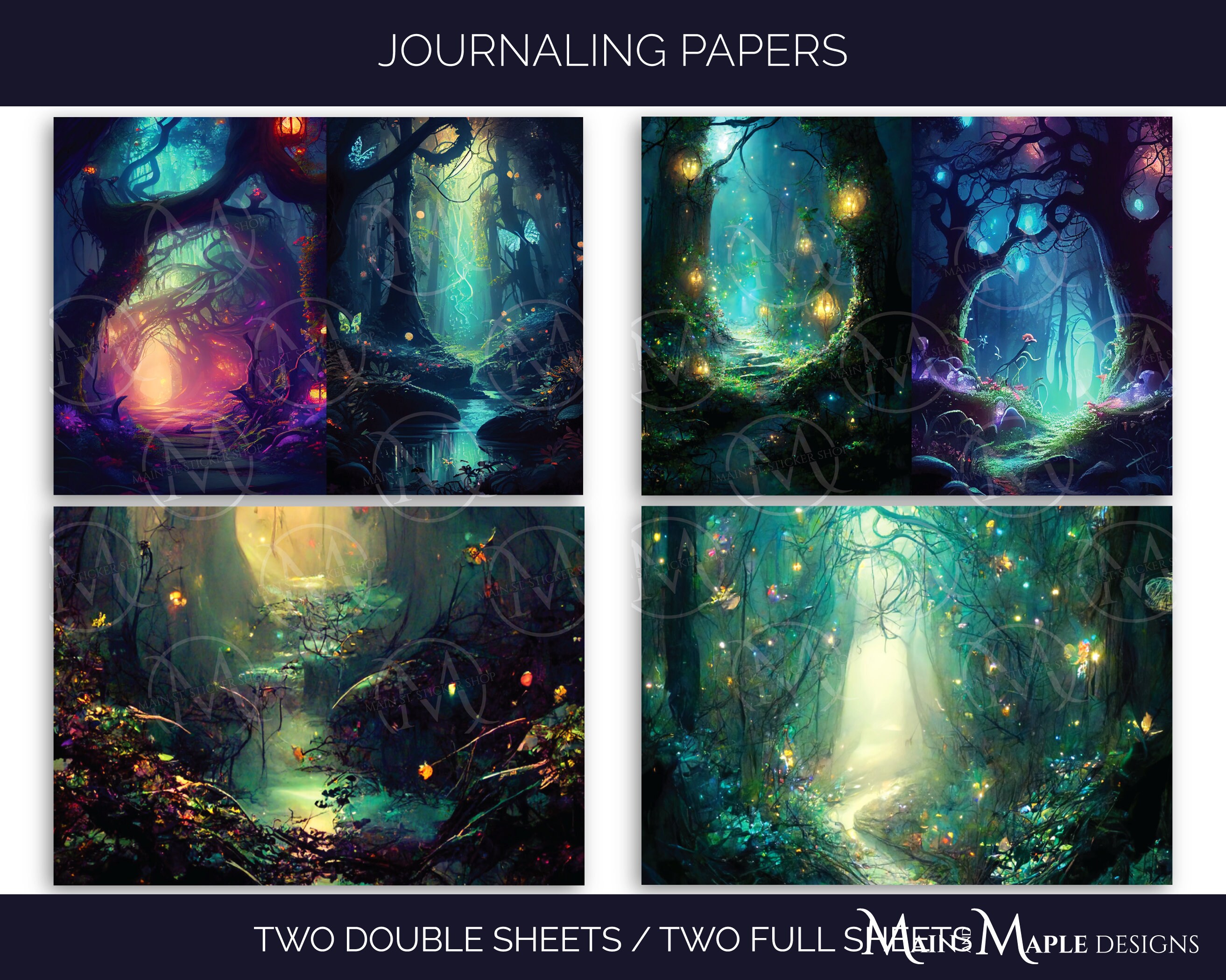 Magical Fairy Forest Clip Art Commercial Use Printable ATC - Etsy