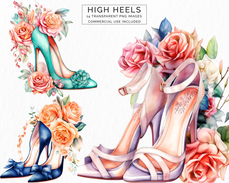 High Heel Clipart in Transparent Png Digital Files Including Commercial ...