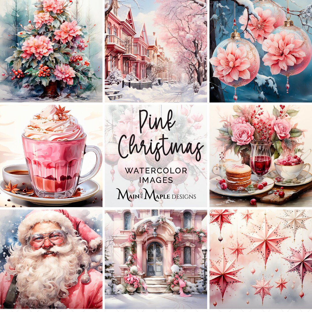 Christmas Clipart Digital PNG Files With Commercial Use Print on Demand ...