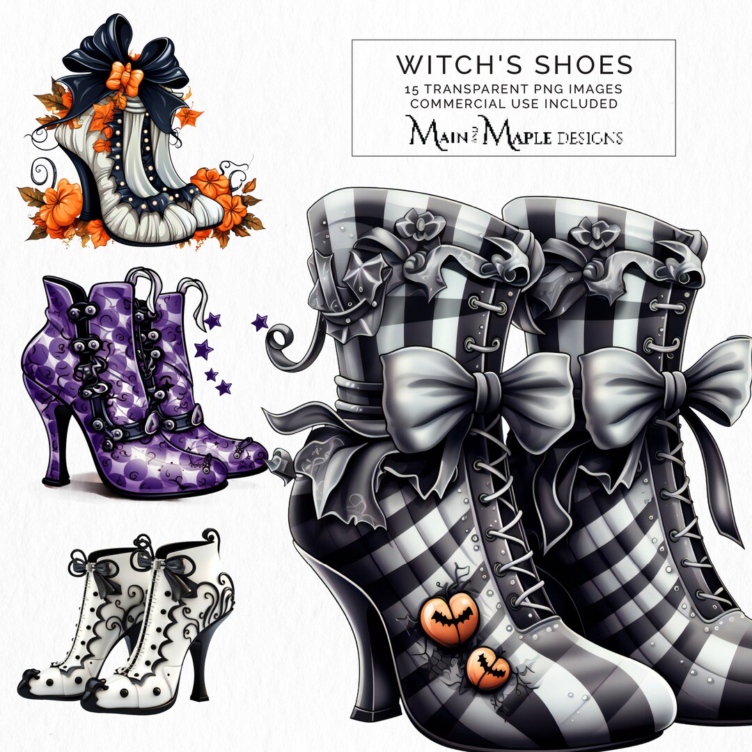 Halloween Witch's Shoes Clipart PNG Files With Commercial Use ...