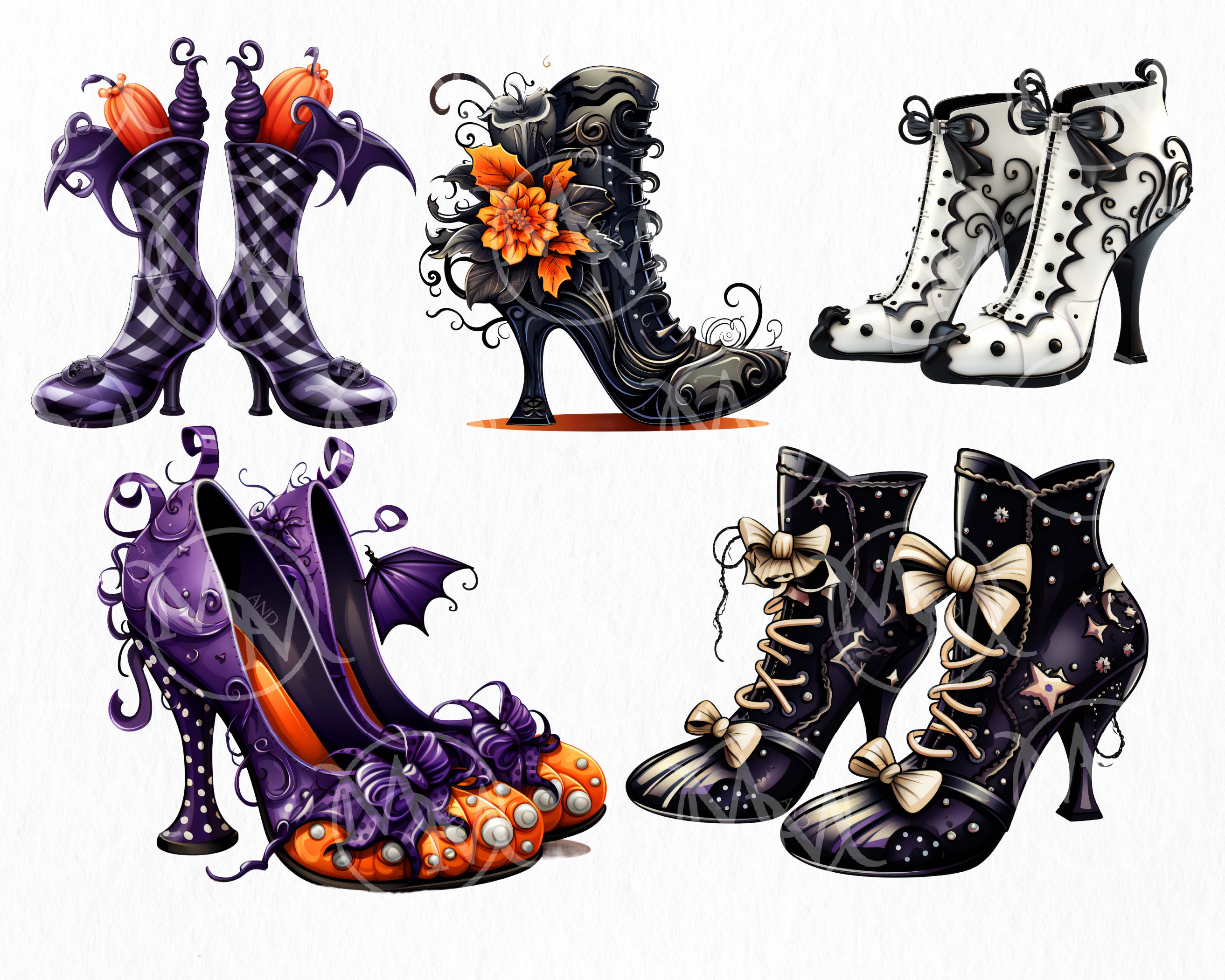 Halloween Witch's Shoes Clipart PNG Files With Commercial Use ...