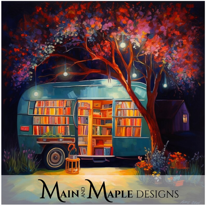 Bookmobile Bookstore in a Camper Library | 10 Images | Clip Art ...