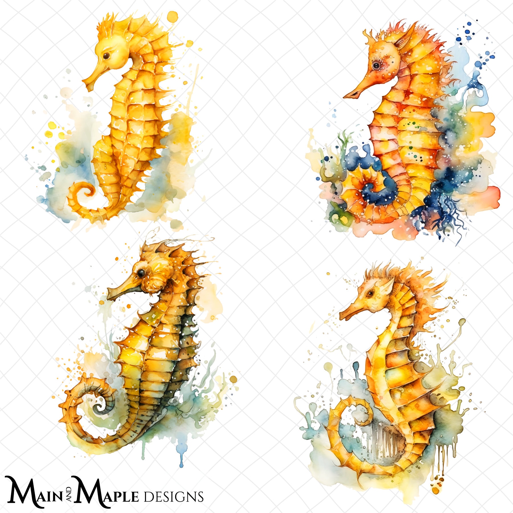 Seahorse Clipart 56 Images Transparent PNG Files Commercial Use Card ...