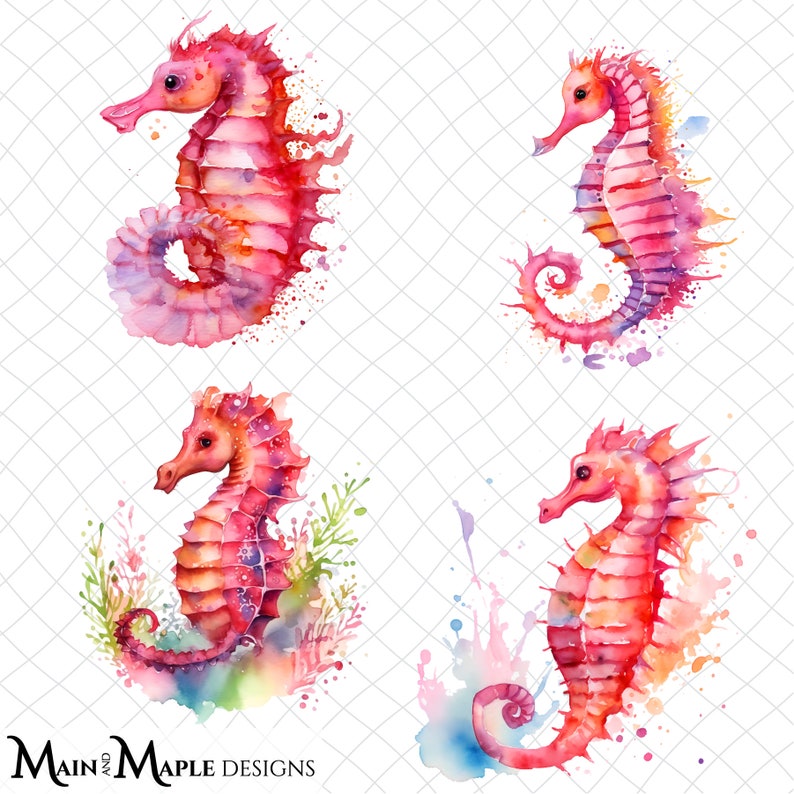 Seahorse Clipart 56 Images Transparent PNG Files Commercial Use Card ...