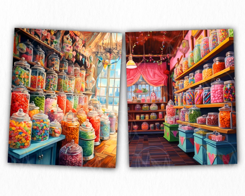 Candy Shop Clipart With Commercial Use for Card Making, Scrapbooking ...
