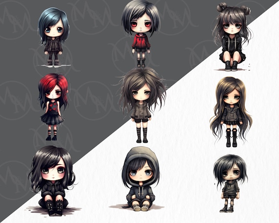 Emo Chibi Templates