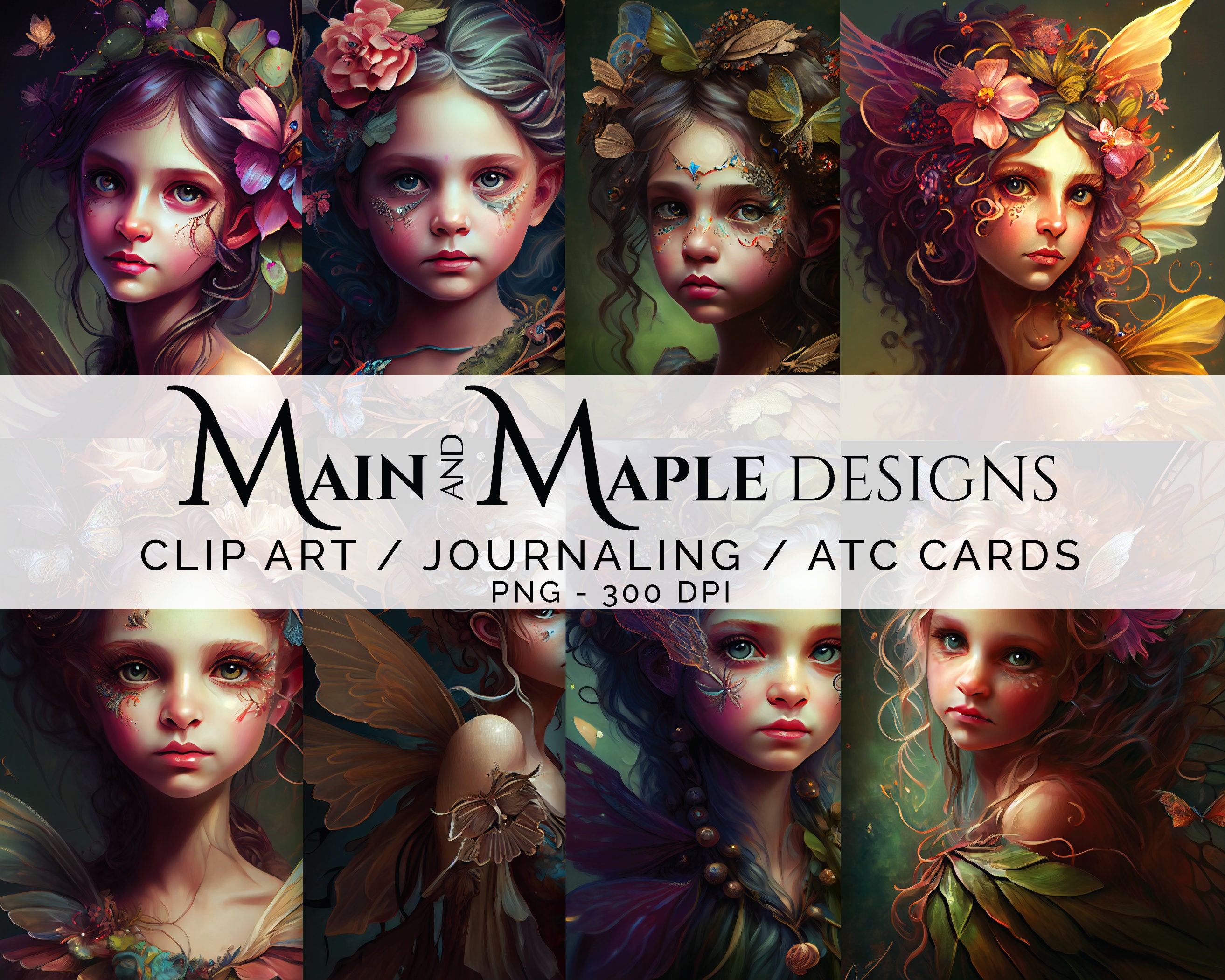 Magical Fairy Forest Clip Art Commercial Use Printable ATC - Etsy