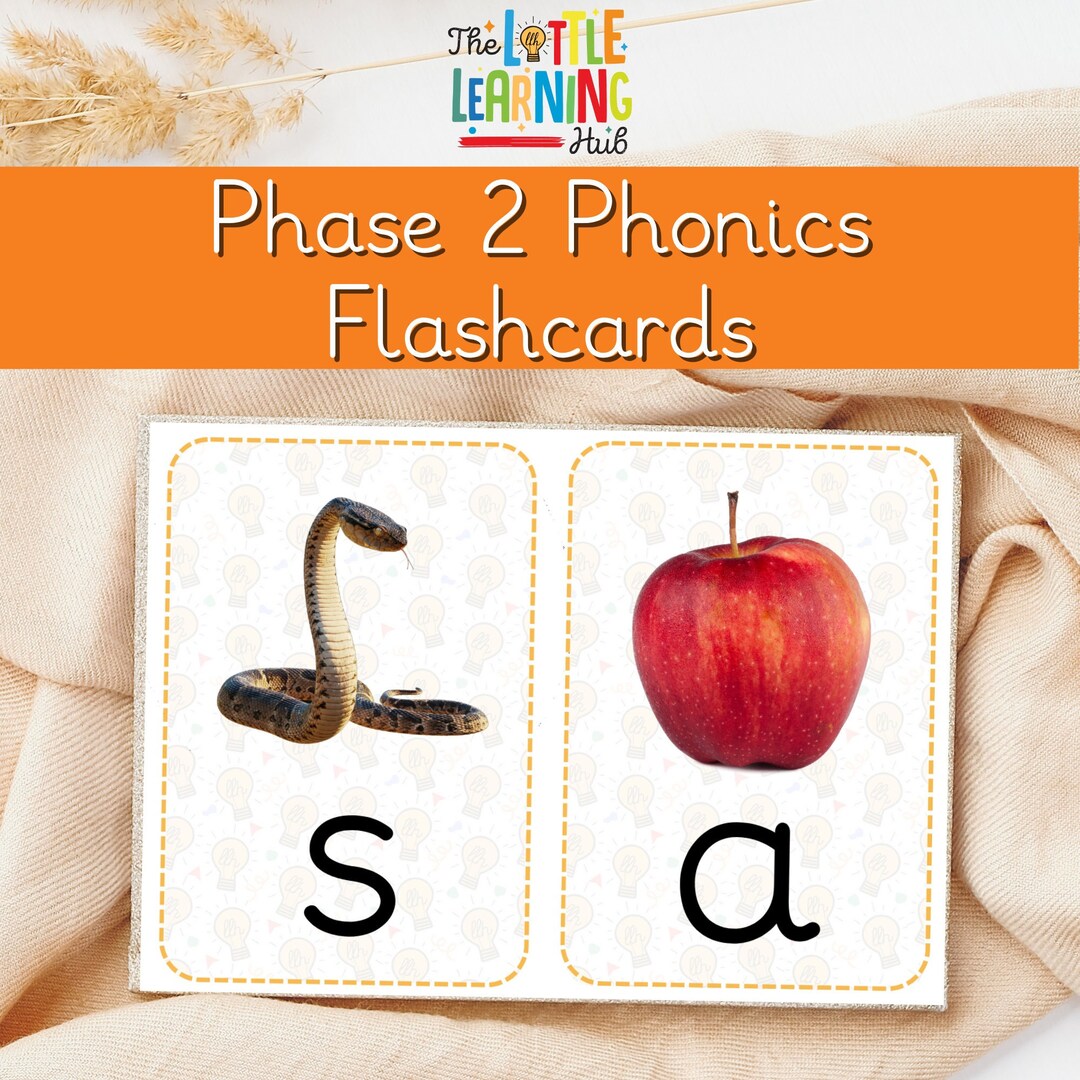 Phonics Phase 2 Flashcards PLUS Bonus 4 Activity Ideas for Kids - Etsy UK