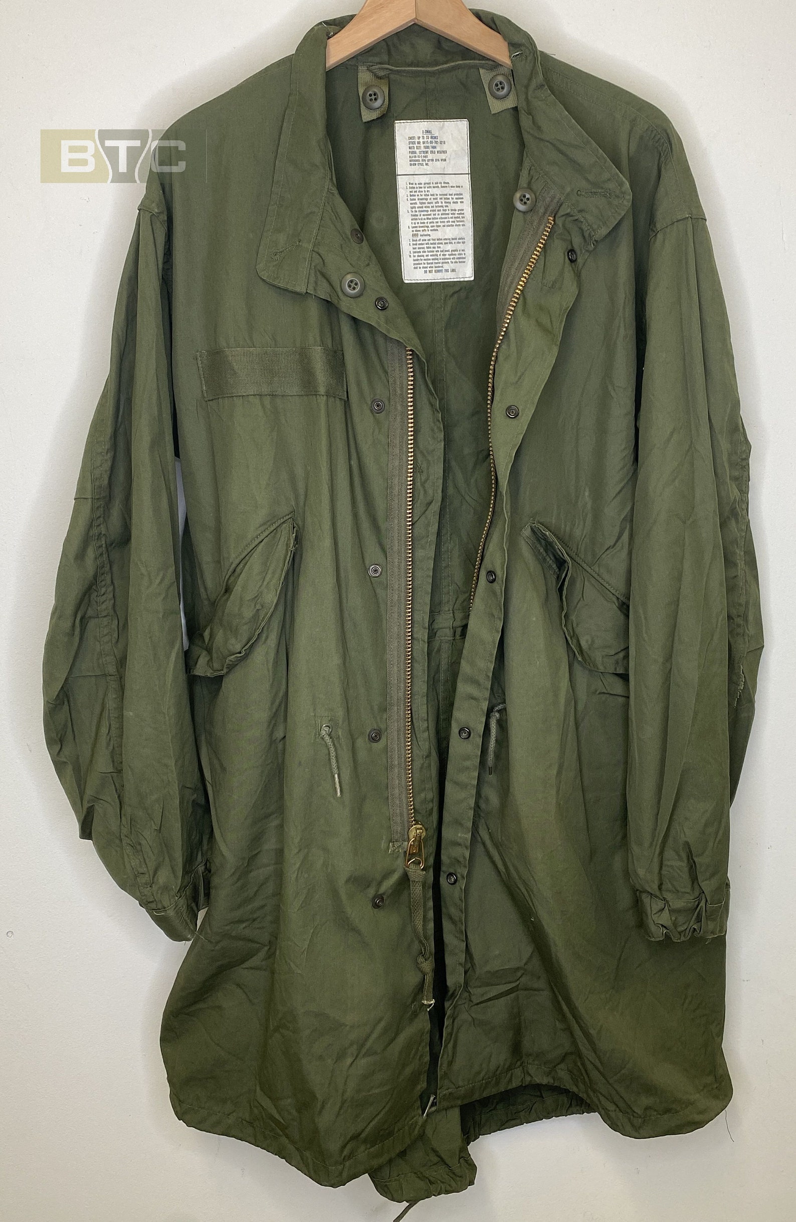 US M65 Fishtail Extra Small Parka Shell No Liner Excellent | Etsy