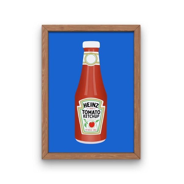 Scared Ketchup Art Etsy