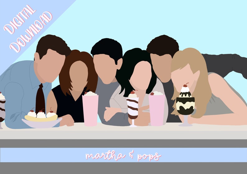 Friends TV Show Print / Friends Milkshake Poster / Printable Digital ...