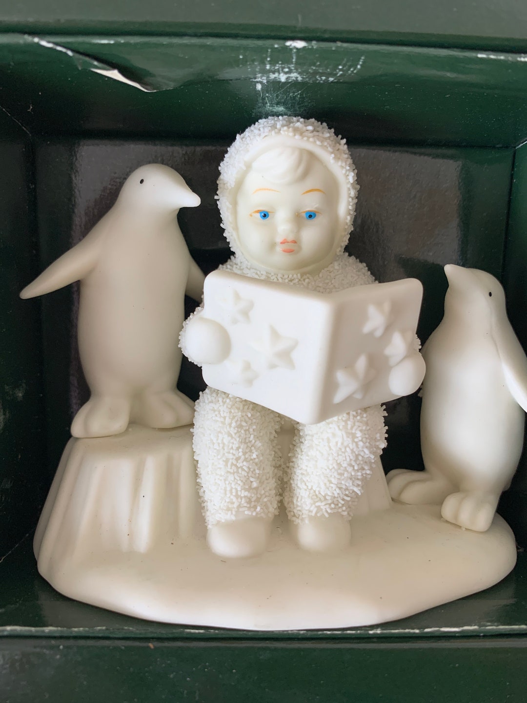 Snowbabies Read Me a Story Figurine With Penguins - Etsy