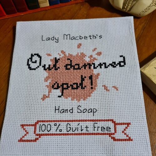Shakespeare Out Damned Spot Cross Stitch Pattern PDF - Etsy
