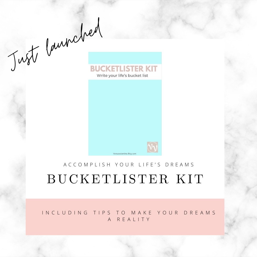 Bucketlister Kit Instant Download Printable (bucket List Planner ...
