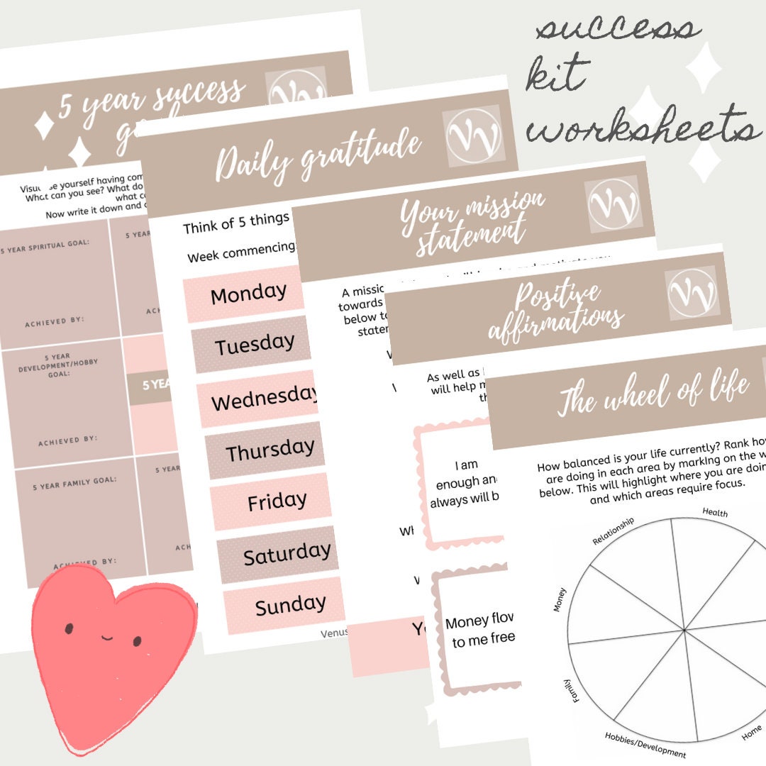 Success Kit Starter Pack (NLP Worksheets) Instant Download Self Help ...