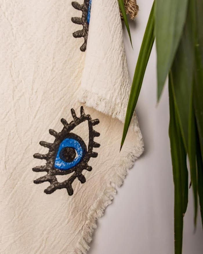 Handmade Evil Eye Boho Festival Kimono, Boho Beachwear, Bathrobe, Spa ...